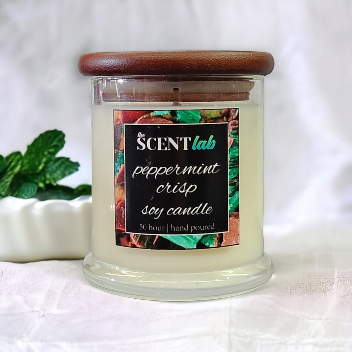 Peppermint Crisp - Clear Candle - 50 Hour – The Scent Lab