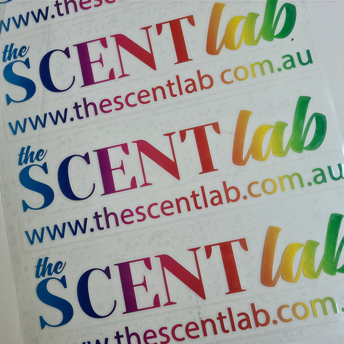 The Scent Lab Sticker - 300mm Rainbow